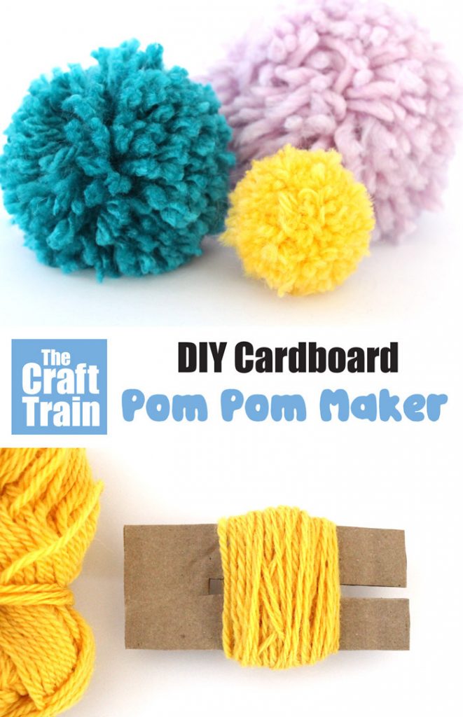 DIY cardboard pom pom maker - The Craft Train