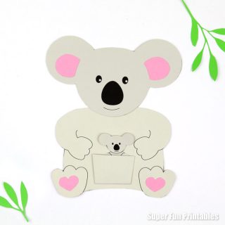 mother & baby koala card - The Craft Train