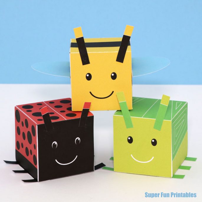 3D cube bugs paper craft - The Craft Train