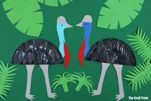 paper plate cassowary craft - The Craft Train