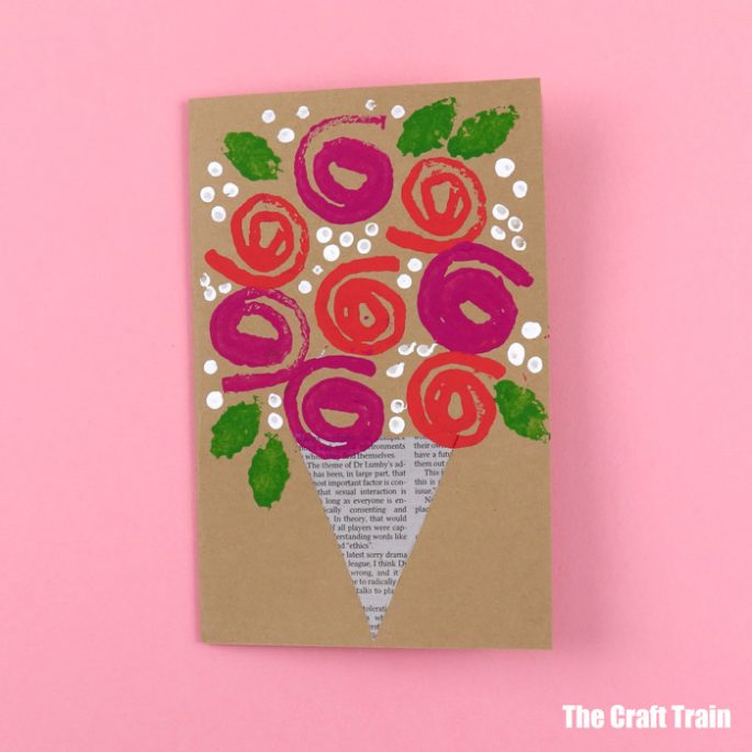 stamped rose card - The Craft Train