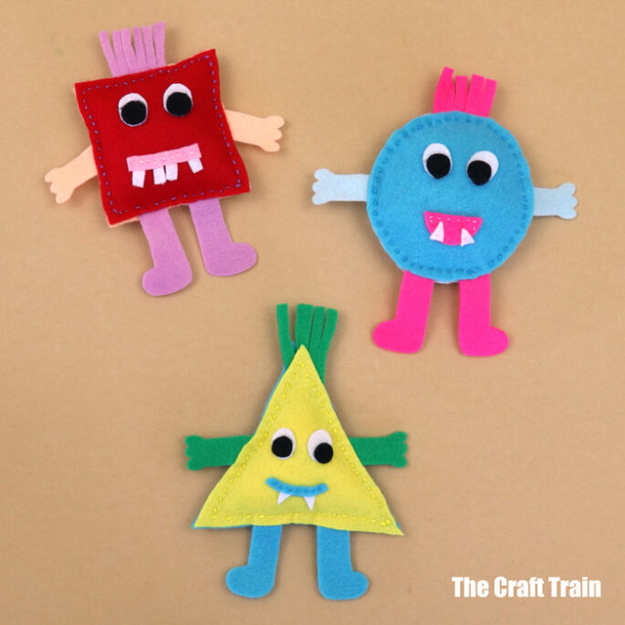 shape monsters free sewing pattern - The Craft Train