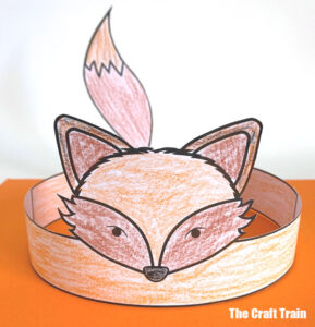 fox hat printable craft - The Craft Train