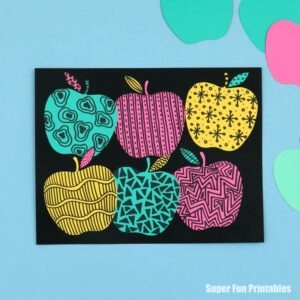 Apple doodle art - The Craft Train